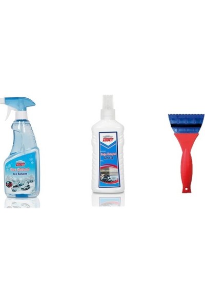 Autokit Kışlık Set | Buz Çözücü 500 ml , Buğu Önleyici Sprey 200 Ml, Terminatör Camçekli Buz Kazıyıcı-Kırıcı Autokit Kışlık Set | Buz Çözücü 500 ml , Buğu Önleyici Sprey 200 Ml, Terminatör Camçekli Buz Kazıyıcı-Kırıcı