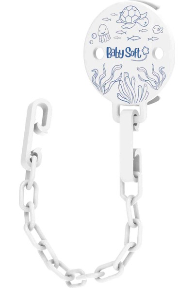 BabySoft Lacivert Deniz Desenli Emzik Askısı BabySoft Lacivert Deniz Desenli Emzik Askısı