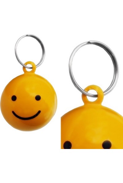 Doggie Gülen Yüz Kedi Köpek Tasma Çanı 1 Adet 1,5 cm