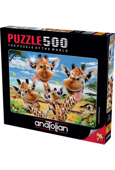 Anatolian Puzzle Zürafa Selfiesi 500 Parça Puzzle