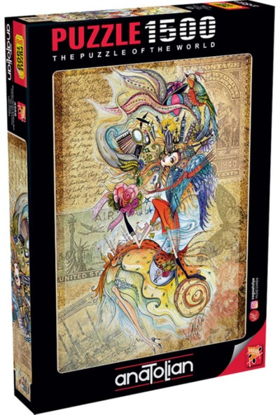 Anatolian Puzzle Dünyayı Gezen Cerkes Kızı 1500 Parça Puzzle