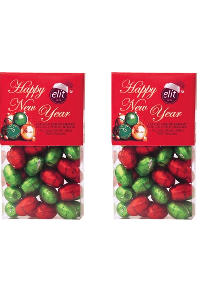 Elit Chocoeggy Yılbaşı Yumurta Çikolata 225G 2’li Set