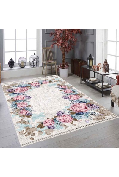 Atb Dekoratif Özel Tasarım Modern Yıkanabilir Ince Kaymaz Halı