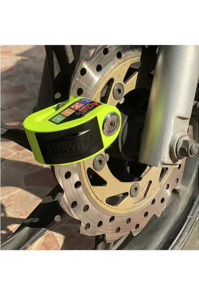Armor 606MVA 6 mm Alarmlı Disk Kilidi Yeşil (Tüm Scooterlara Uyumlu) Armor 606MVA 6 mm Alarmlı Disk Kilidi Yeşil (Tüm Scooterlara Uyumlu)