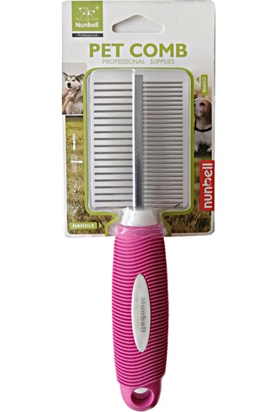 Nunbell Çift Taraflı Kedi Köpek Keçe Açıcı Tarak 7 x 19,5 cm Nunbell Çift Taraflı Kedi Köpek Keçe Açıcı Tarak 7 x 19,5 cm