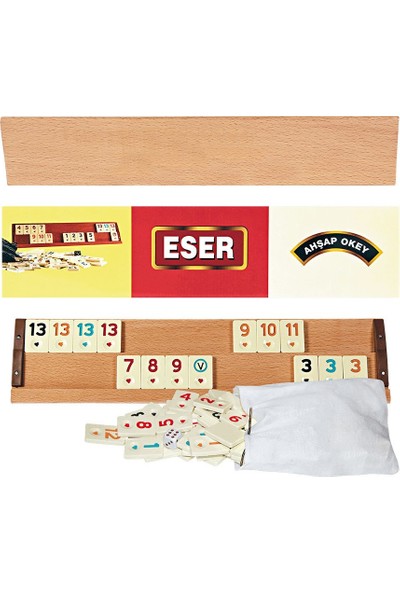 Duran Ticaret Büyük Boy Eser Ağaç Okey Takımı Duran Ticaret Büyük Boy Eser Ağaç Okey Takımı