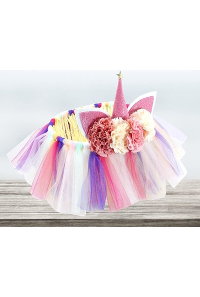 Süsle Bebek & Parti Süslü Unicorn Sepet 24 x 18 x 14 cm