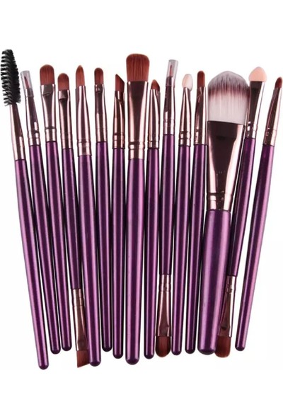 Rose 20 Li Makyaj Fırça Seti Özel Kilitli Ambalaj Mor