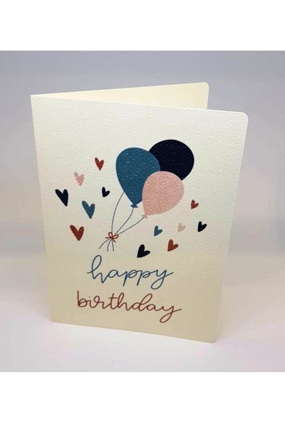 Özgür Happy Birthday Tasarım Tebrik Kartı 12 x 17 cm