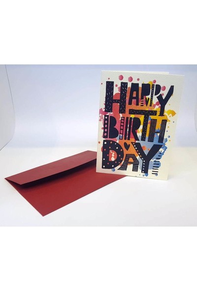 Özgür Happy Birthday Tasarım Tebrik Kartı 12 x 17 cm Özgür Happy Birthday Tasarım Tebrik Kartı 12 x 17 cm