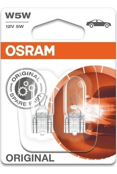 Osram W5W Yeni Nesil T10 Dipsiz Park Ampülü 12V 5W Çiftli