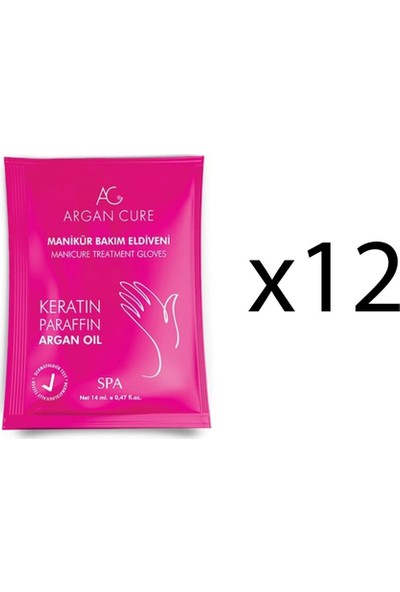Argan Cure Manikür Bakım Eldiveni 12 Adet