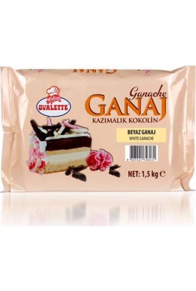Ovalette Ganaj Beyaz (Kazımalık Kokolin) 1,5 kg Ovalette Ganaj Beyaz (Kazımalık Kokolin) 1,5 kg