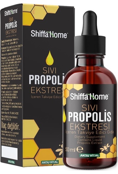 Aksu Vital Shiffa Home Sıvı Propolis Ekstresi 50 ml (% 93 Propolis Extract) Alkol Içermez Aksu Vital Shiffa Home Sıvı Propolis Ekstresi 50 ml (% 93 Propolis Extract) Alkol Içermez