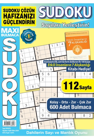 Maxı Bulmaca Sudoku Sayı 2020/03 Maxı Bulmaca Sudoku Sayı 2020/03