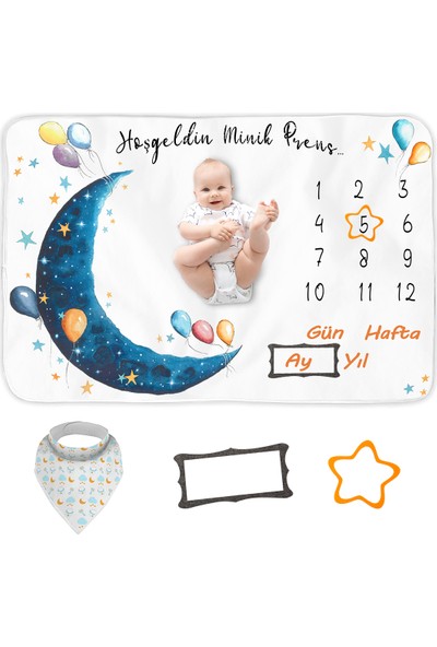 Bebek Hediye Aylık Fotoğraf Anı Battaniyesi, Erkek Bebek Yeni Doğan Baby Shower Bebek Doğum Hediyesi, Bebek Önlük ve Çerçeve Hediyeleri Bebek Hediye Aylık Fotoğraf Anı Battaniyesi, Erkek Bebek Yeni Doğan Baby Shower Bebek Doğum Hediyesi, Bebek Önlük ve Çerçeve Hediyeleri