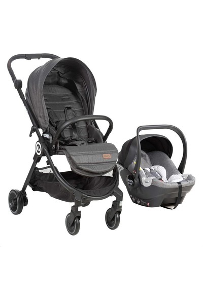 Kraft Onyx Travel Sistem Bebek Arabası Dark Grey
