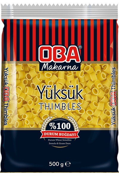 Oba Yüksük Makarna 500 gr Oba Yüksük Makarna 500 gr