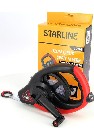 Starline Çelik Şerit Metre J306 30 m Uzun Çelik 30 m x 13 mm