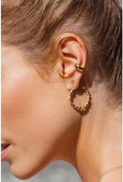 New Obsessions Burgulu Halka Küpe New Obsessions Burgulu Halka Küpe