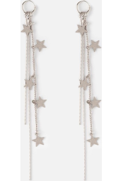 New Obsessions Gümüş Sallanan Yıldızlar Küpe