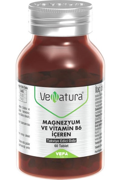 Venatura Magnezyum Sitrat Ve Vitamin B6 60 Tablet Venatura Magnezyum Sitrat Ve Vitamin B6 60 Tablet