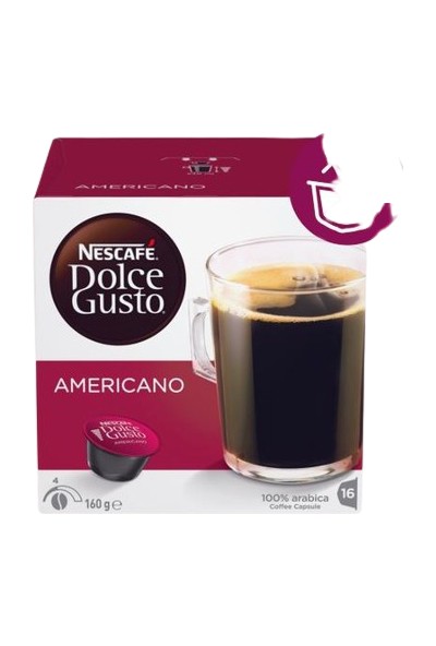 Nescafe Dolce Gusto Americano %100 Arabica Yoğunluk 4/9 Kapsül Kahve 16'lı x 3 Kutu Nescafe Dolce Gusto Americano %100 Arabica Yoğunluk 4/9 Kapsül Kahve 16'lı x 3 Kutu