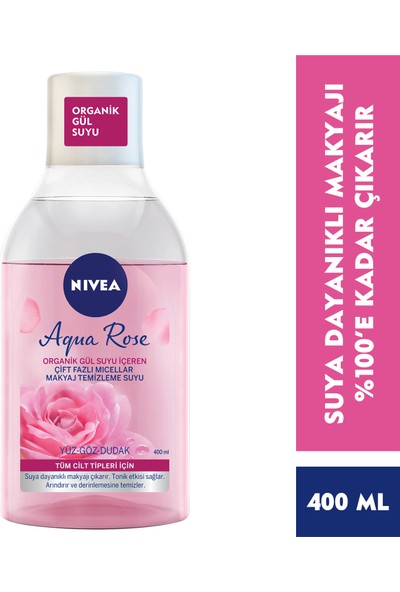 Nivea Micellar Gülsuyu İçeren Çift Fazli Makyaj Temizleme Suyu 400 Ml