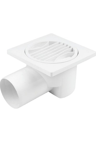 Sahra Pvc Yer Süzgeci 10X10 cm 50 mm Yandan Çıkış KE060 Sahra Pvc Yer Süzgeci 10X10 cm 50 mm Yandan Çıkış KE060