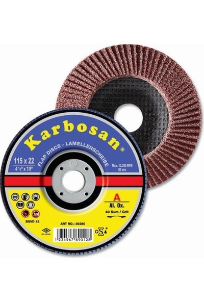Karbosan Flap 115X22 mm Nk-80 Kum Karbosan Flap 115X22 mm Nk-80 Kum