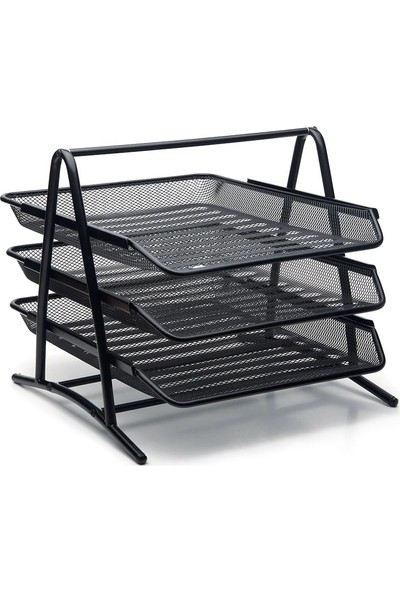 Gen-Of Metal Evrak Rafı Siyah 3'lü Gen-Of Metal Evrak Rafı Siyah 3'lü
