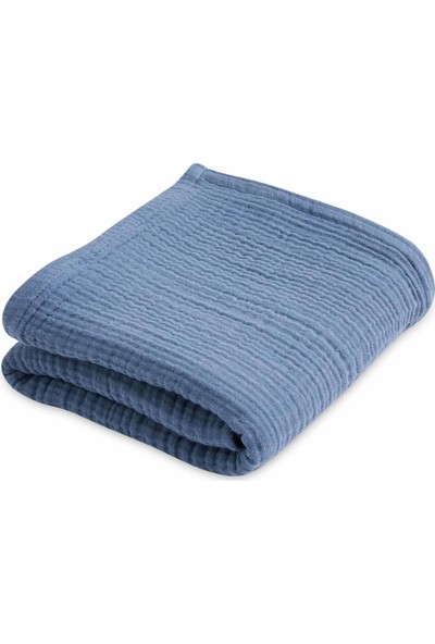 Zuppers 4 Katlı Müslin Örtü 80 x 120 cm - Indigo