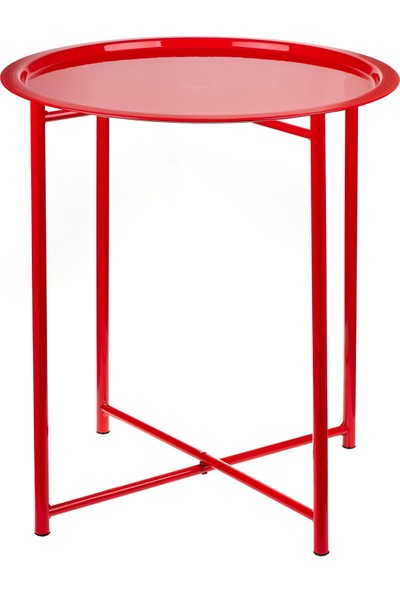 Hastunç Katlanır Metal Sehpa (Kırmızı)