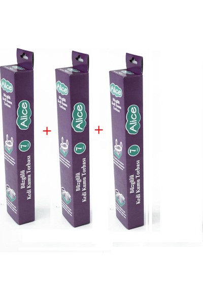 Alice Büzgülü Kedi Kumu Poşeti 7 Adet x 3 Paket