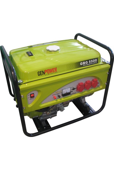 Genpower Gbg 5500 5 Kva Benzinli Ipli Monofaze Portatif Jeneratör Genpower Gbg 5500 5 Kva Benzinli Ipli Monofaze Portatif Jeneratör