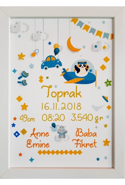 Myfavori Bebeğinize Özel Doğum Panosu Myfavori Bebeğinize Özel Doğum Panosu