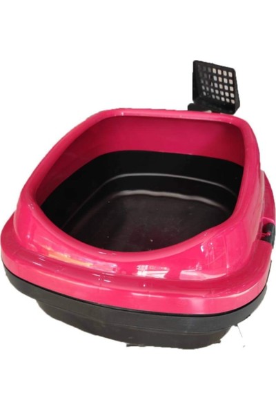 Pet Style Açık Kedi Tuvalet Kabı-Derin ve Kalıteli Plastik - Pembe Pet Style Açık Kedi Tuvalet Kabı-Derin ve Kalıteli Plastik - Pembe