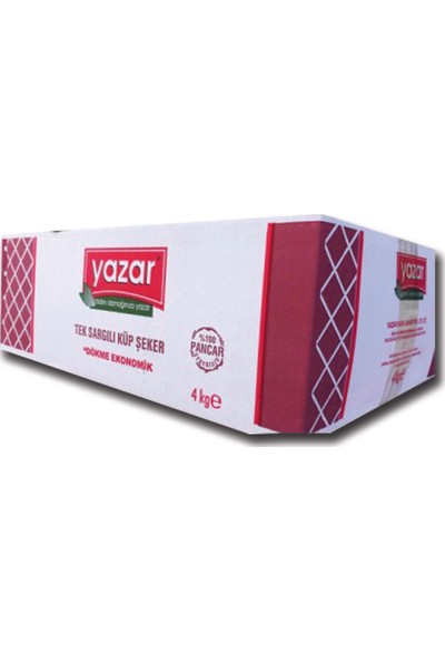 Yazar Tek Sargılı Küp Şeker 4 kg