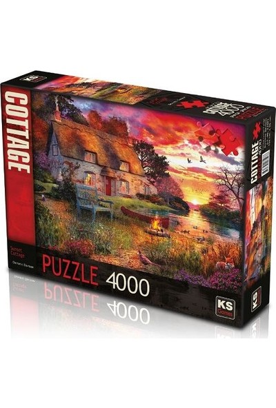 Ks Puzzle 23503 Sunset Cottage 4000 Parça