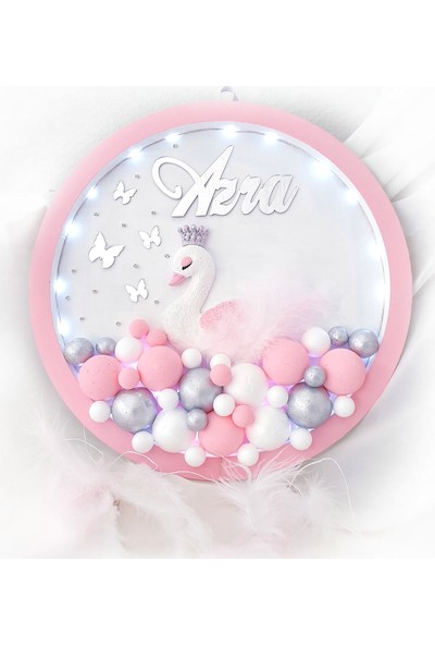 Pegu Kuğu Model Işıklı Bubble Ahşap Kapı Süsü Pegu Kuğu Model Işıklı Bubble Ahşap Kapı Süsü