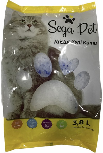 Sega Pet Kristal Silica Kedi Kumu 3,8 L Sega Pet Kristal Silica Kedi Kumu 3,8 L