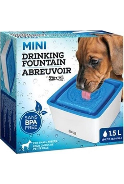 Zeus Mini Otomatik Küçük Irk Köpek Su Kabı 1,5 Lt