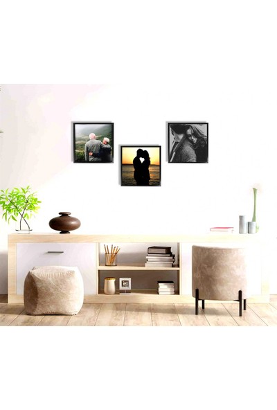 Tual 3'lü Yapıştırmalı Sök-Tak Bant Kare Çerçeve