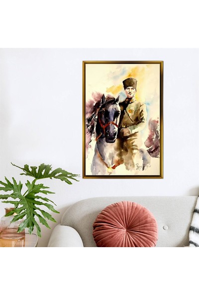 Giyense Özel Tasarım Altın Sarısı Rengine Mustafa Kemal Atatürk Dekoratif Tablo 096 Giyense Özel Tasarım Altın Sarısı Rengine Mustafa Kemal Atatürk Dekoratif Tablo 096
