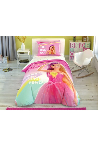 Taç Lisanslı Barbie Kindness Glow Tek Kişilik Nevresim Takımı Taç Lisanslı Barbie Kindness Glow Tek Kişilik Nevresim Takımı