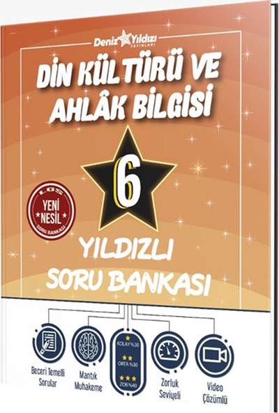 Deniz Yıldızı Yayınları 6. Sınıf Din Kültürü ve Ahlak Bilgisi Yıldızlı Soru Bankası Deniz Yıldızı Yayınları 6. Sınıf Din Kültürü ve Ahlak Bilgisi Yıldızlı Soru Bankası