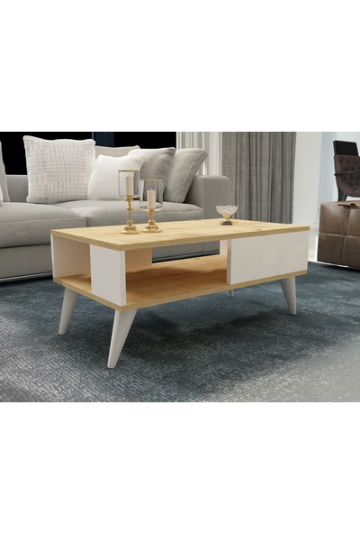 Cantek Seul Orta Sehpa Safirmeşe-Beyaz