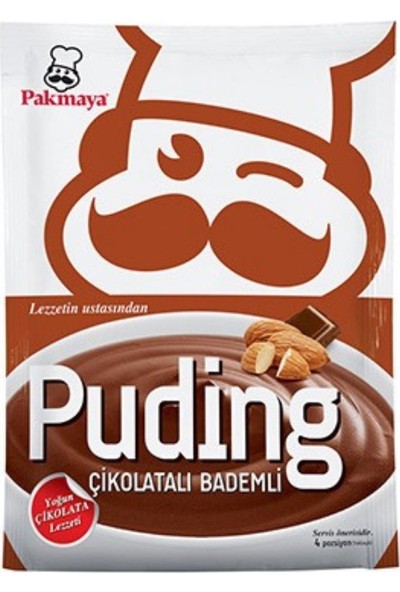 Pakmaya Puding Çikolatalı Bademli 105 gr