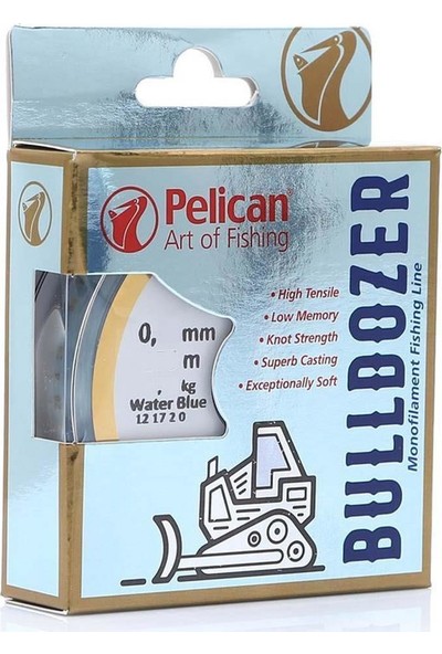 Pelican Bulldozer Water Blue Monoflament Olta Misinası 175MT Pelican Bulldozer Water Blue Monoflament Olta Misinası 175MT