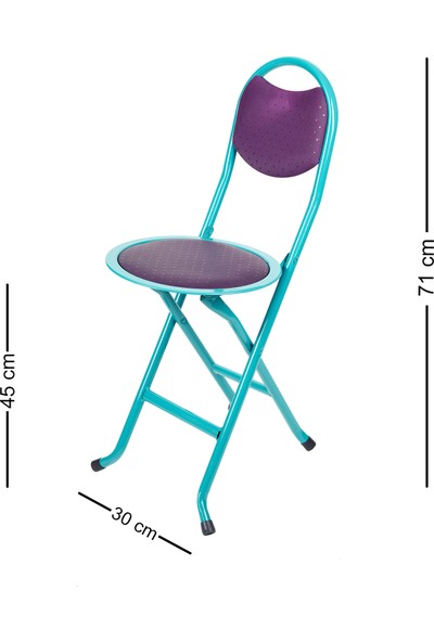 Hastunç Katlanır Sandalye (Turkuaz-Mor)